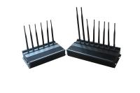 China Cell Phone Signal High Power Jammer 30M Adjustable Radius With 8 Band for sale