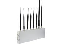 China Cell Phone Signal Jammer + GPS + WIFI + Walkie Talkie / Wireless Earphone (8 antennas) for sale