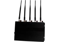 China 6W Black Remote Control Jammer , GSM / CDMA / 3G Power Adjustable Blocker for sale