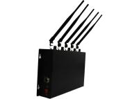 China 6W Black Remote Control Jammer , GSM / CDMA / 3G Power Adjustable Blocker for sale