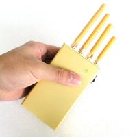 China WIFI / GPS Portable Cell Phone Jammer 4 Antenna With 10m Jamming Range for sale