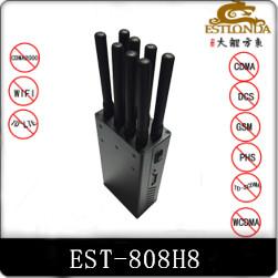 China 8 Bands Handheld Cell Phone Signal Jammer 2G / 3G / 4G / Wifi Blocker AC110V-240V for sale