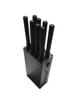 China 8 Bands Handheld Cell Phone Signal Jammer 2G / 3G / 4G / Wifi Blocker AC110V-240V for sale