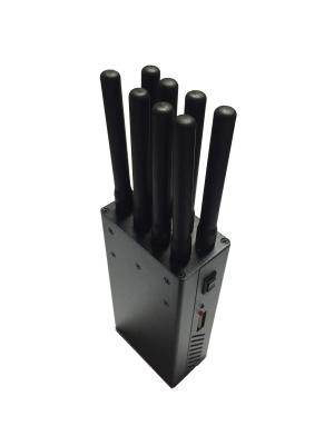 China GPS Signal Portable Cell Phone Jammer 8 Antenna 2G/3G/4G/Wifi With Battery Inside for sale