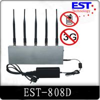 China 5 Antenna 33dBm Cell Phone Signal Jammer / Blocker EST-808D For Custom for sale