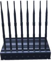 China 1-40m Adjustable 24/7 Continuously Working 8 Bands Cell Phone 2G 3G 4G WIFI GPS Signal Jammer for sale