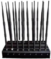 China OEM 16 Bands Signal Blocker Cell Phone WIFI GPS VHF UHF Remote Control Signal Jammer for sale