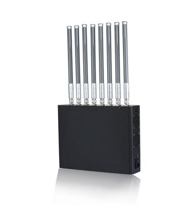 China 2G 3G 4G WiFi Signal High Power Cell Phone Jammer 960MHz 8 Band for sale