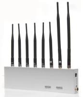 China VHF / UHF GPS Signal Jammer 2G 3G Wifi 34dBm With 8 Antennas for sale