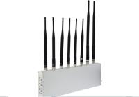 China Indoor 808M UHF / VHF GPS Signal Jammer 8 Band with High Power for sale