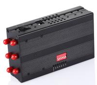 China 10m Portable Cell Phone Jammer 6 antennas Built in 7.4V 3600mAh Li-ion battery for sale