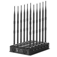 China 12 Bands Cell Phone Signal Blocker Adjustable Stationary 3G 4G 5G WiFi Remote Control for sale