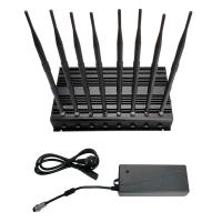 China Indoor Car Use Cell Phone Scrambler Jammer 8 Antennas Remote Control for sale