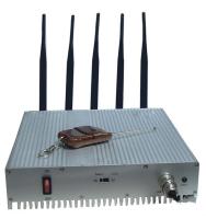 China Remote Control 3G Cell Phone Signal Jammer 5 Bands Stationary Indoor Use for sale