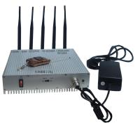 China Remote Control 3G Cell Phone Signal Jammer 5 Bands Stationary Indoor Use for sale