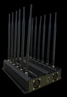 China 4G 5G WiFi Cell Phone Signal Jammer 12 Antenna Adjustable Software Management Control for sale