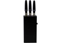 China Triple Bands Car Mobile Phone Signal Jammer Portable Handheld Size GPS / 3G for sale
