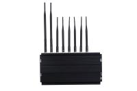 China Mobile Cell Phone Signal Jammer Stationary 8 Antennas 3G WIFI for sale