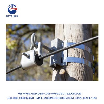 China Free Installation Bolts / Steel Strap Suspension Clamp 12 KN for sale