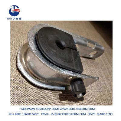 China Customizable FTTH Suspension Clamp For Fiber Cable Hot Dip Galvanized Steel for sale
