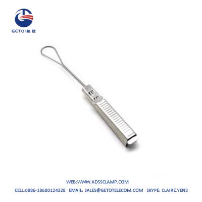 China Stainless Steel FTTH Drop Wire Clamp Corrosion Resistant Optical Cable Tension Clamp for Telecommunication for sale