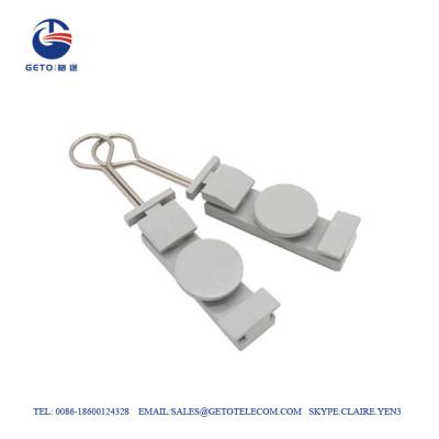 China FTTB 2mm Carbon Steel Fiber Drop Wire Clamp for sale