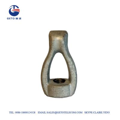 China Pole Fittings 0.75'' Timble Eye 10KN Galvanized Bolts And Nuts for sale