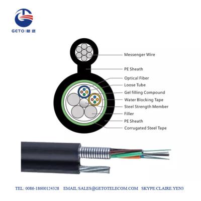 China GYTC8S Aerial Armored FTTH Optic Fiber Cable for sale