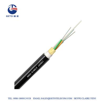 China Single Mode ADSS G657A 96 Cores ITU Flat Drop Cable for sale