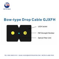 China Bow Type G657A 2 Core Fiber Optic Cable , Flat Drop Cable for sale