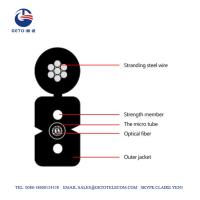 China GJYXQCH OM2 4KM 2 Core Outdoor Fiber Optic Cable for sale