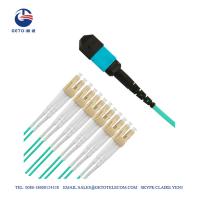 China 3M 12 Core Multi Mode MPO To LC 3mm Optic Fiber Patch Cord for sale