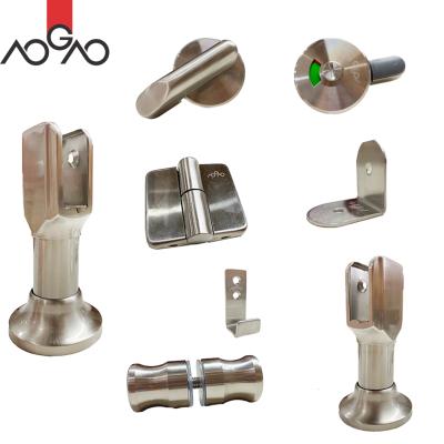 China Standard Size Toilet Cubicle Hardware Polish Satin Bathroom Stall Hardware for sale