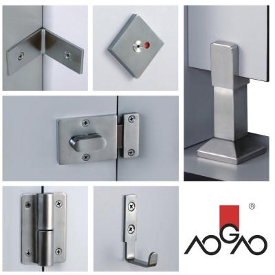 China Stainless Steel 304 Toilet Cubicle Hardware with 12mm/18mm Thickness and Hinged/Sliding Door Style for sale