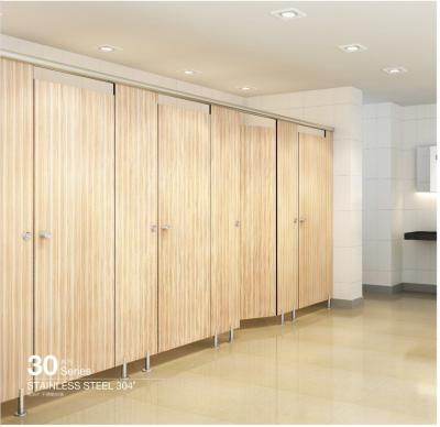 China Solid Grade Toilet Cubicle Partition Laminate HPL Board Toilet Partition Door for sale