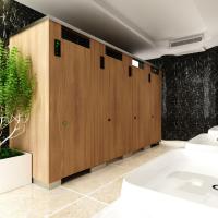 China AOGAO SPC & HPL Aluminum Honeycomb Panel Toilet Cubicle Partition 27mm Gym & Fitness Center for sale