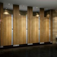 China Solid Grade Toilet Cubicle Partition Laminate HPL Board Toilet Partition Door for sale