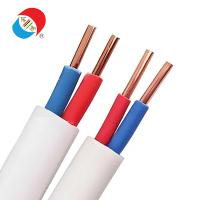 China 600V Electrical Cable Wire BVVB BV Copper Core PVC Insulation Solid Flat Cable for sale