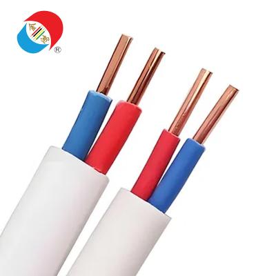 China 600V Electrical Cable Wire BVVB BV Copper Core PVC Insulation Solid Flat Cable for sale