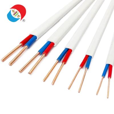 China IEC60227 12AWG Household Building Wire BVVB BV Cable PVC Insulation Solid Flat for sale