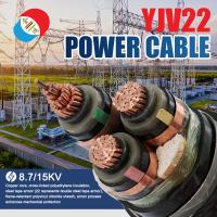 China PVC Sheath YJV22 XLPE Cable Steel Tape Armor Copper Conductor Cable for sale