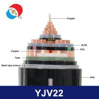 China 600V To 35kV Armoured Electrical Cable 0.6 1kV XLPE Copper Cable YJV22 for sale