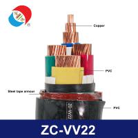 China 6/10kV Fire Retardant Electrical Cables ZC-VV22 Steel Tape Armored Cable for sale
