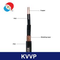 China KVVP Shielded Control Cable 450/750V PVC Insulated Copper Braid EMI Sensitive Applications for sale