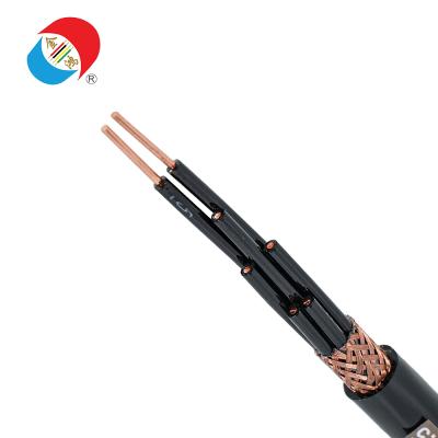 China KVVP Shielded Control Cable 450/750V PVC Insulated Copper Braid EMI Sensitive Applications for sale