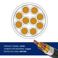 China KVVR Flexible PVC Control Cable 450/750V for Instrumentation & Moving Equipment Wiring for sale