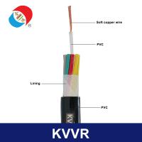 China KVVR Flexible Multi-Core Control Cable for Robotic Arms & Moving Machinery 450/750V PVC Insulated for sale
