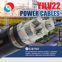 China YJLV22 Armored MV Power Cable XLPE Insulated , Aluminum Conductor for Fixed Installations for sale