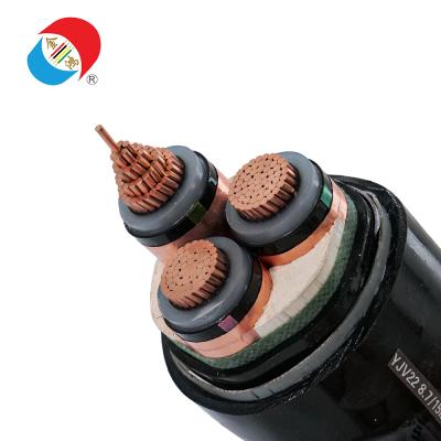 China YJV22 Armored Power Cable XLPE Insulated with Steel Tape Protection MV Networks for sale