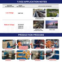 China YJV22 XLPE Insulated Power Cable Construction and Infrastructure for sale